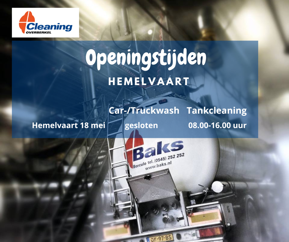 Gewijzigde openingstijden Hemelvaart - Baks Logistiek